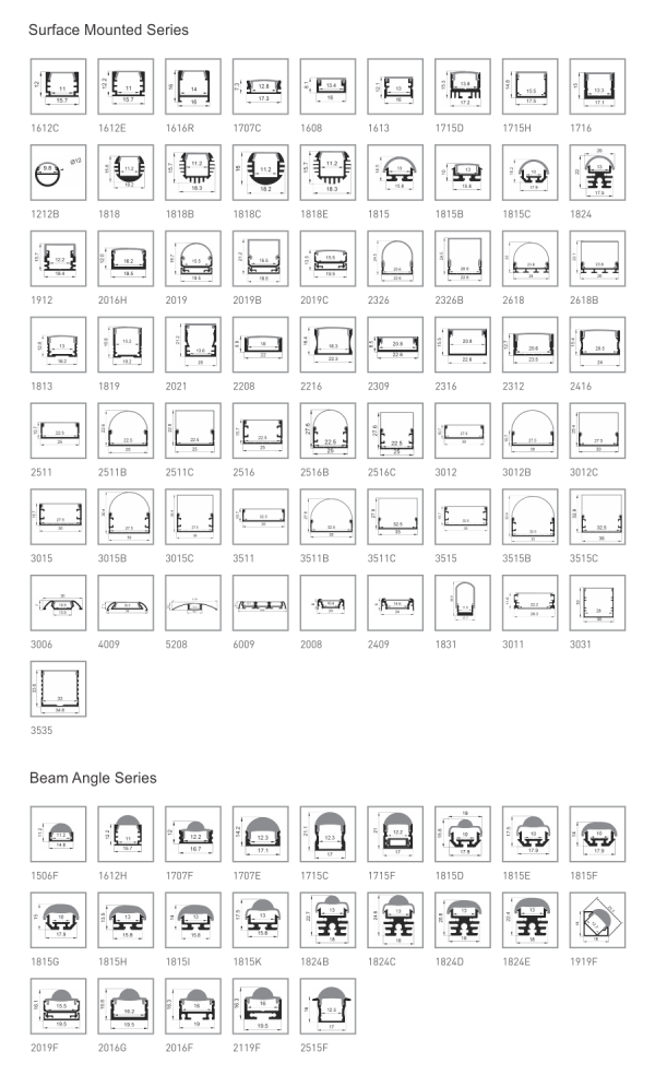 LED Profile - Corner | 1616R - 3m - Linear Lux