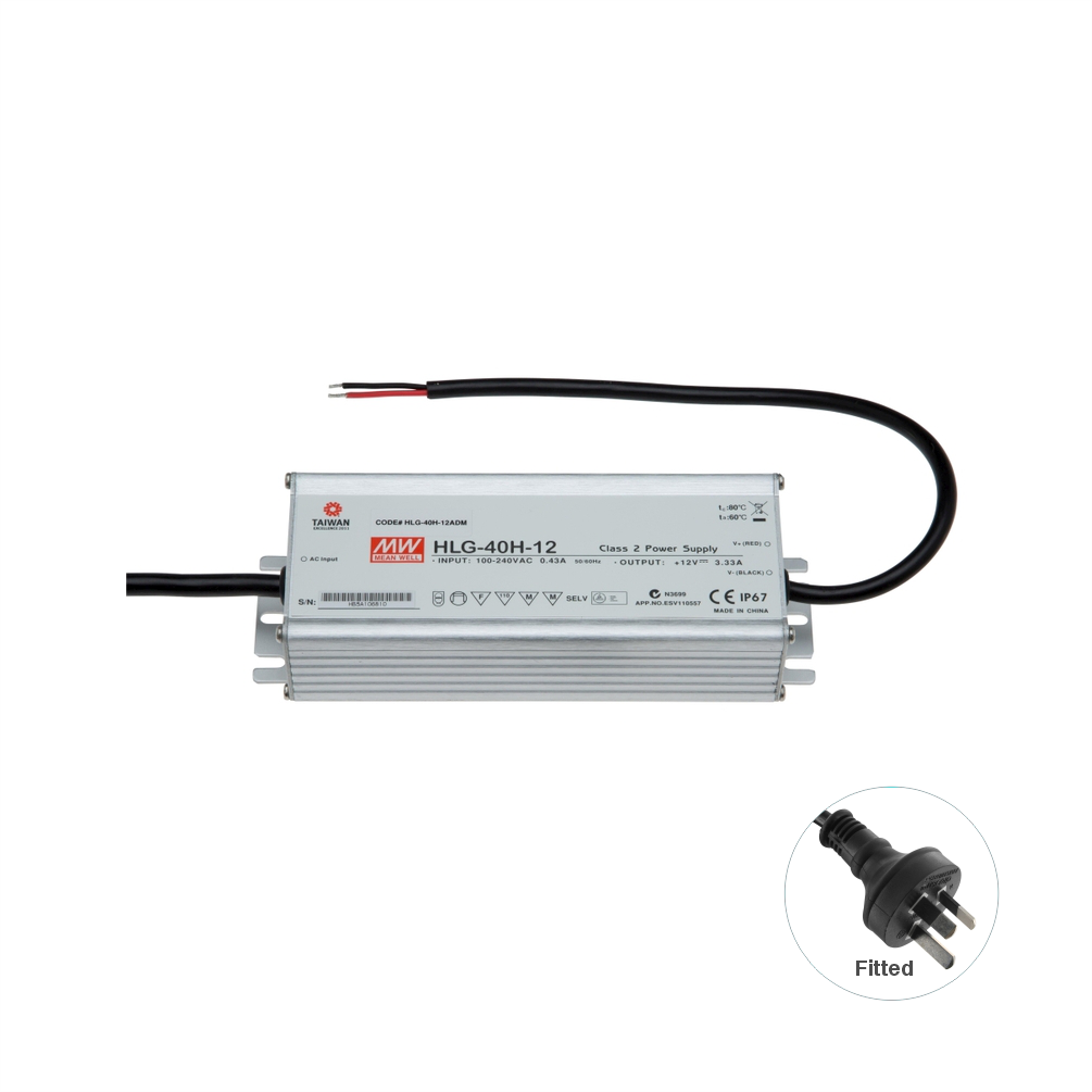 40W 12V DC 3.33A LED Driver | Mean Well HLG-40H-12 - Linear Lux