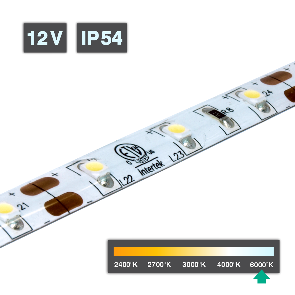 Flexible LED Strip Light | Series 1 | 4.8W/m 60 LED/m 12V 6000ºK IP54 ...