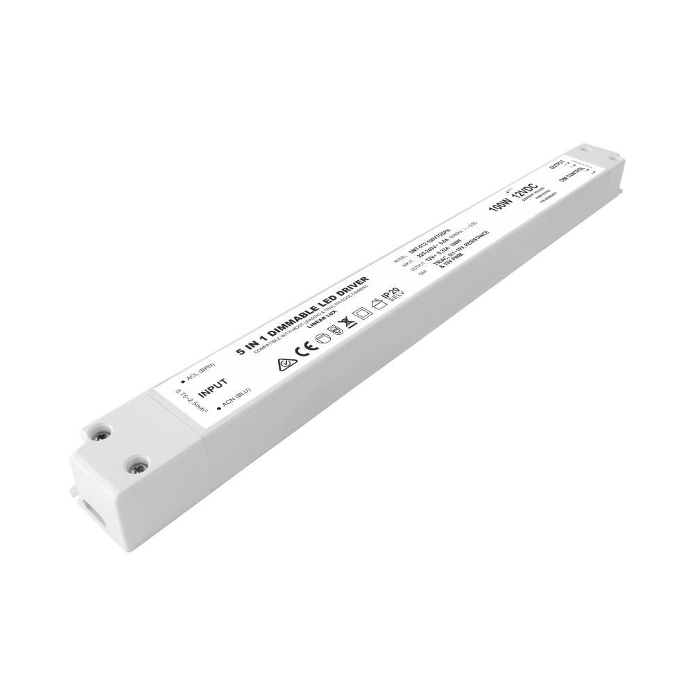 100W 12V DC 8.3A Linear LED Driver 5in1 Dimmable - Linear Lux